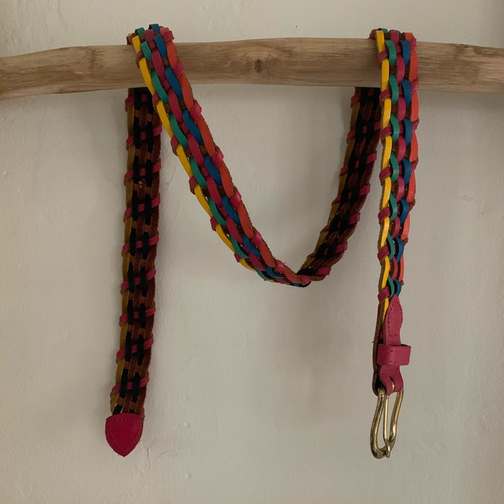 Braided Rainbow Belt - Gem